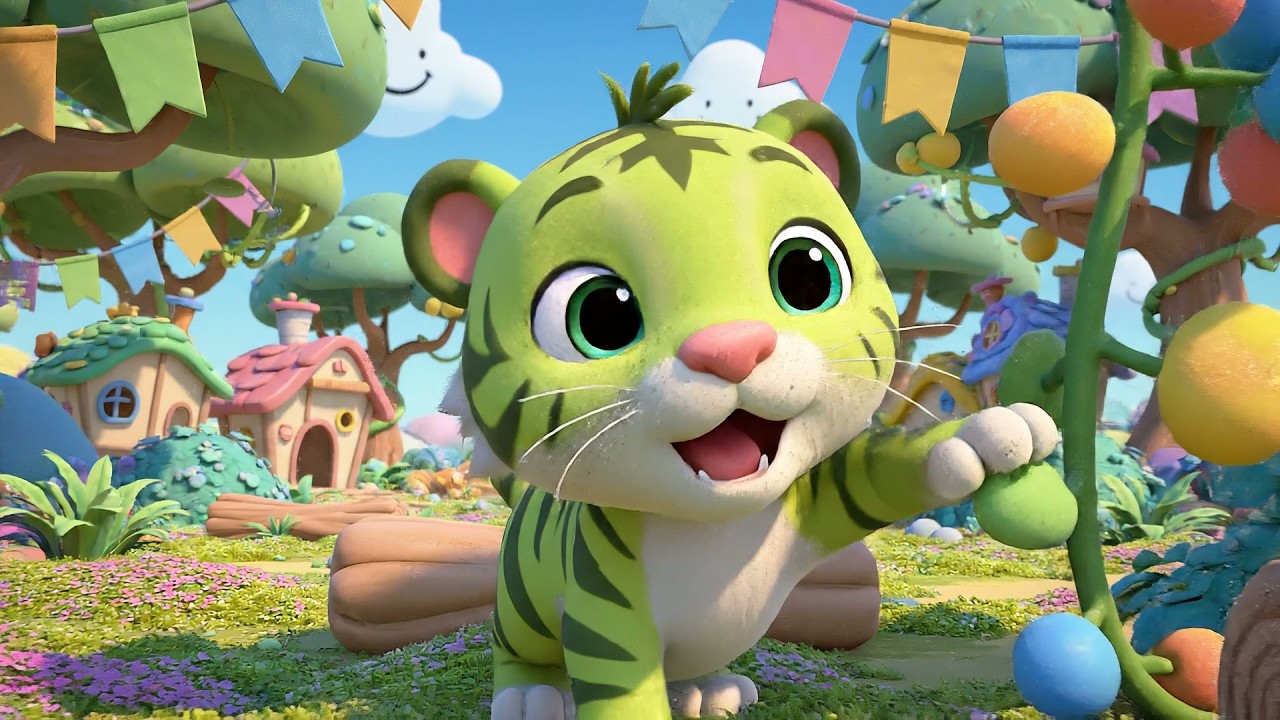 Five Little Tigers Stalk Stalk Stalk | Scary Fun Jungle Song for Kids ...
