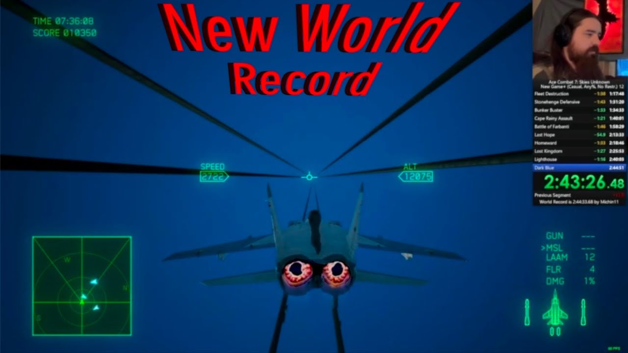 Ace Combat 7 - World Record Speedrun - 2h43m27s - NG+ - YouTube