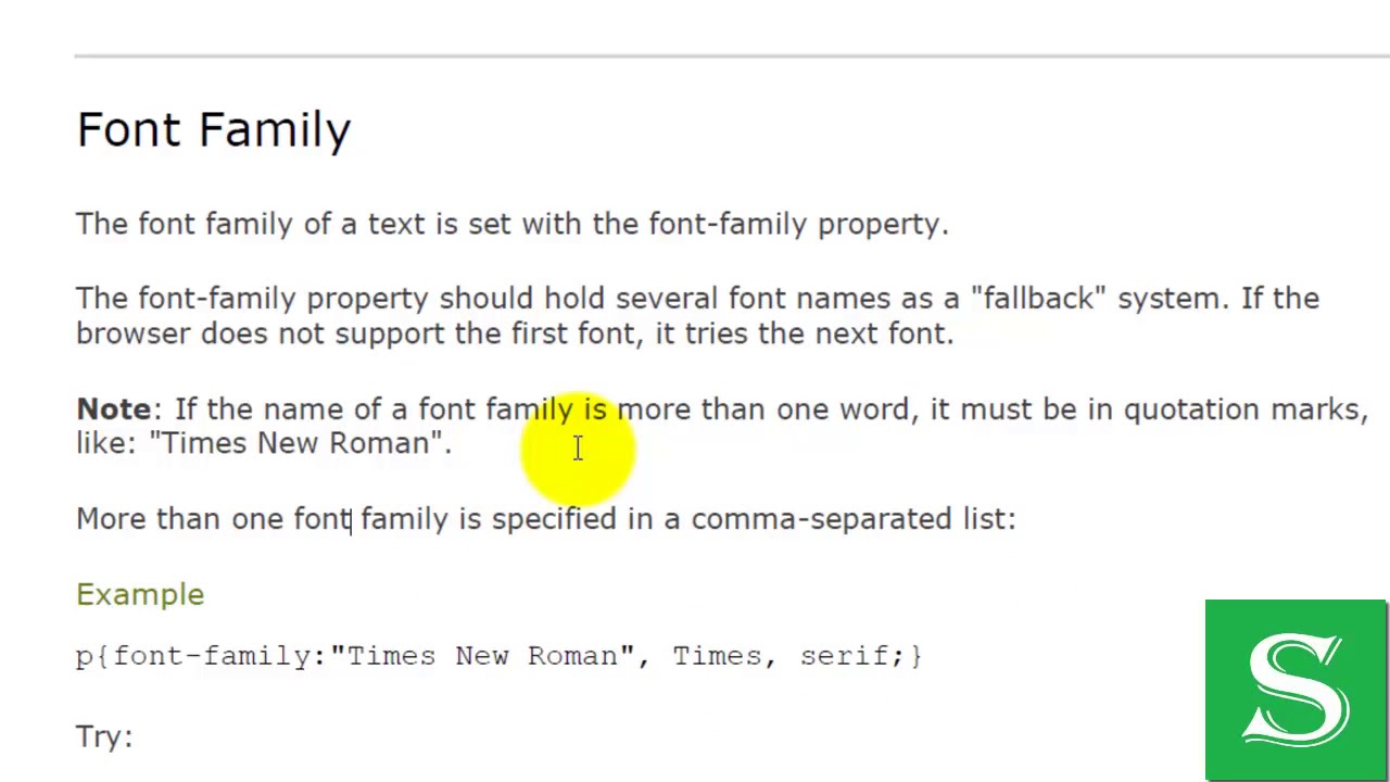 Lesson 10 Css Font Web Design Sahalsoftware Youtube