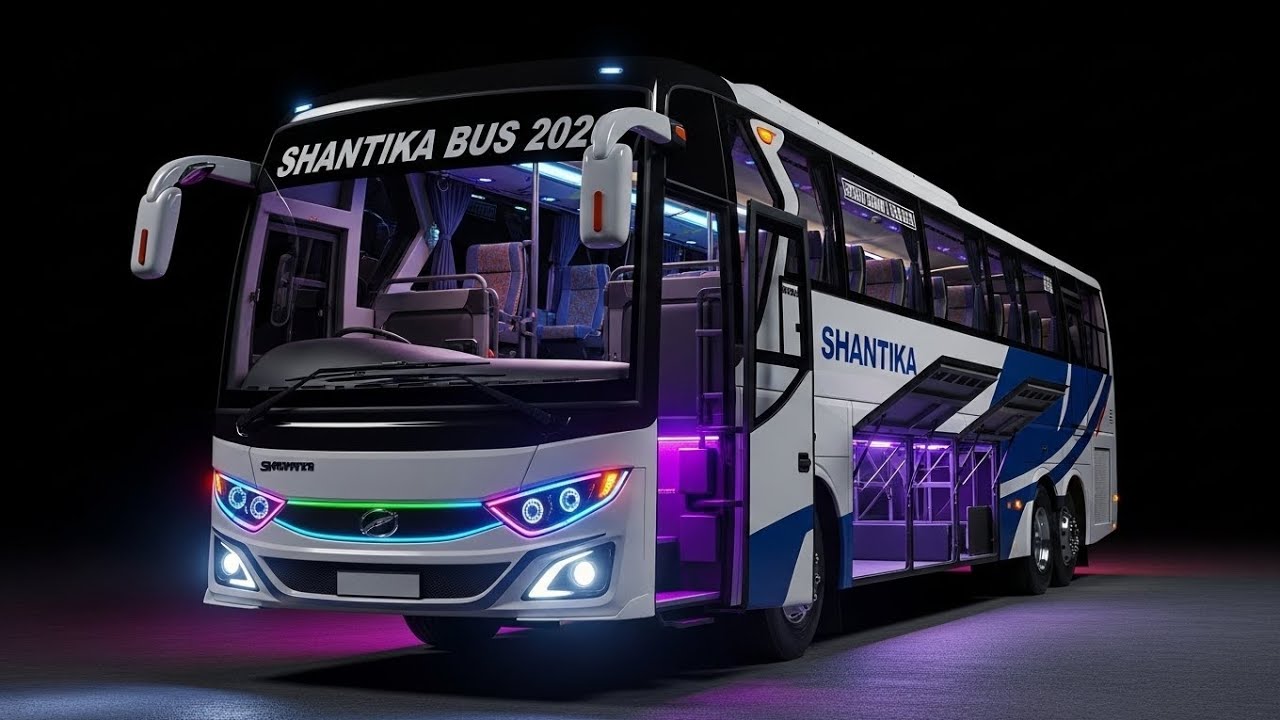🚍🔥Shantika Bus 2026 Terbaru – Bus💫 Mewah Futuristik dengan Desain ...