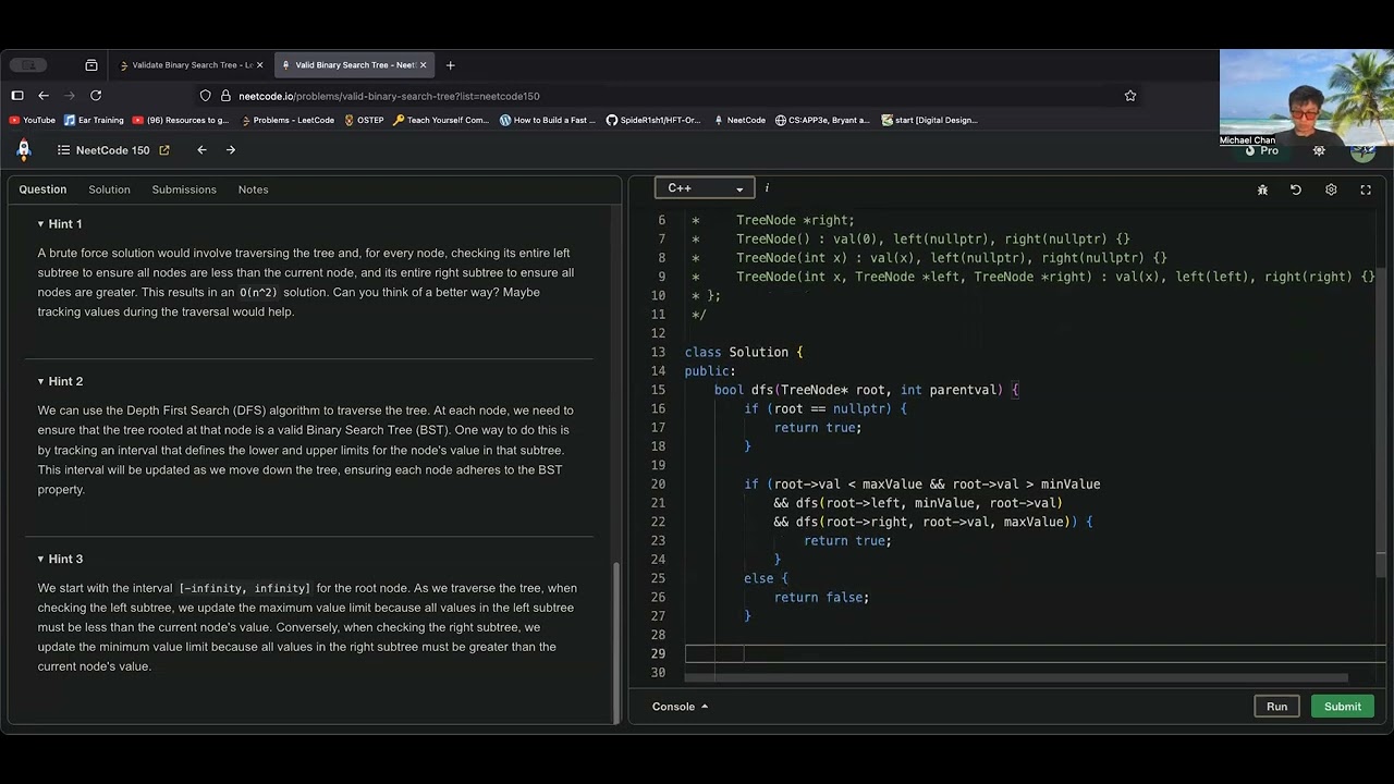 Day 89: 98. Validate Binary Search Tree. Leetcode not LCing these 2 ...