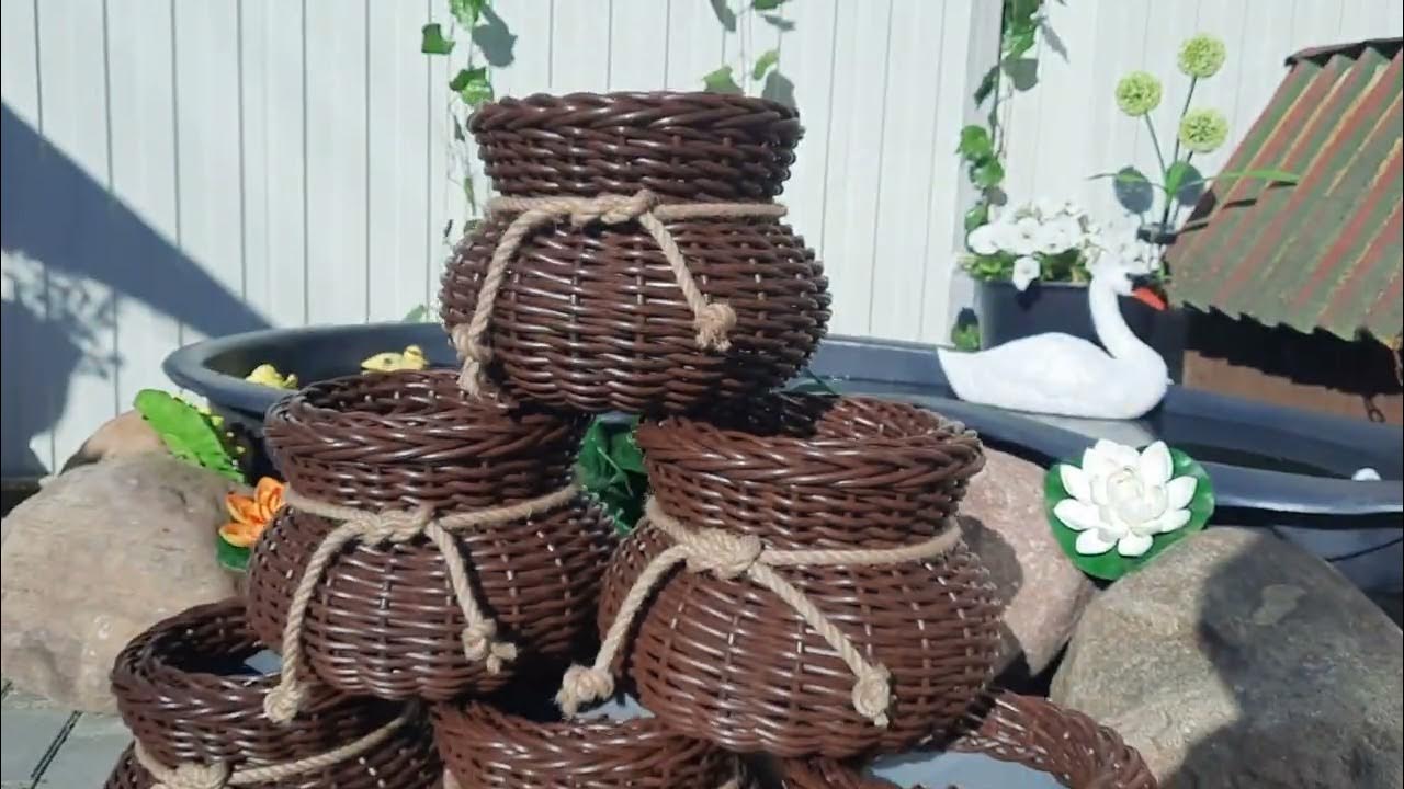 Rattan pots of happiness Горшочки счастья/ Кашпо из ротанга/ на заказ # ...
