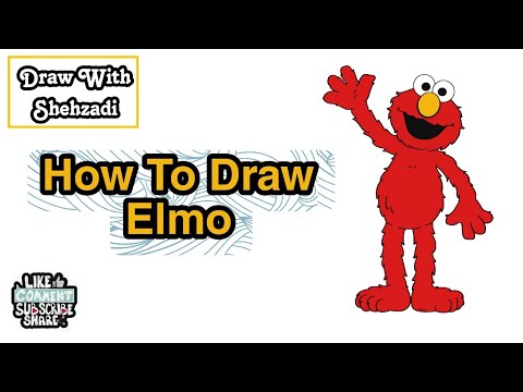 how to draw elmo from sesame street | draw elmo | elmo - YouTube