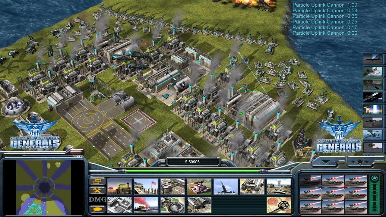 Command & Conquer Generals Zero Hour - Usa Laser 1 vs 7 Hard Generals ...