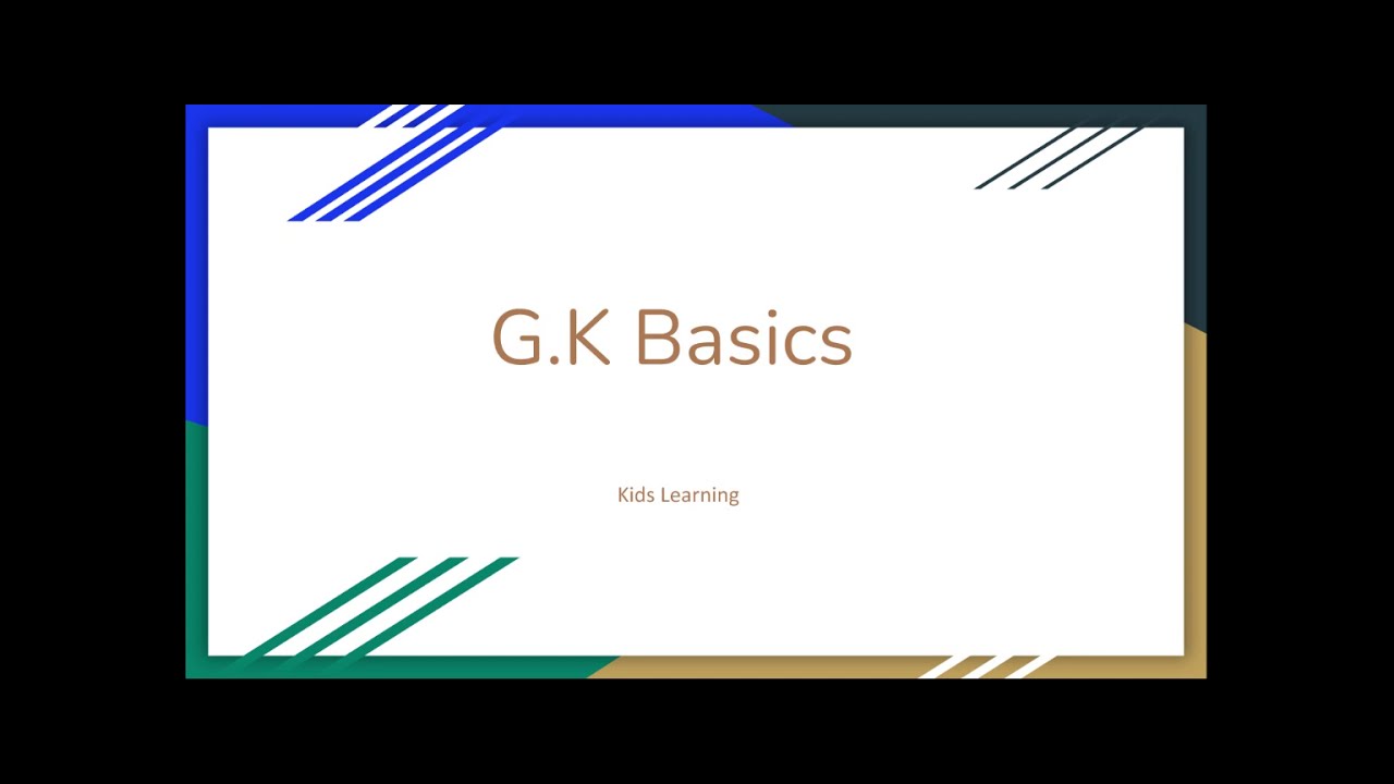 Basic GK for kids - YouTube