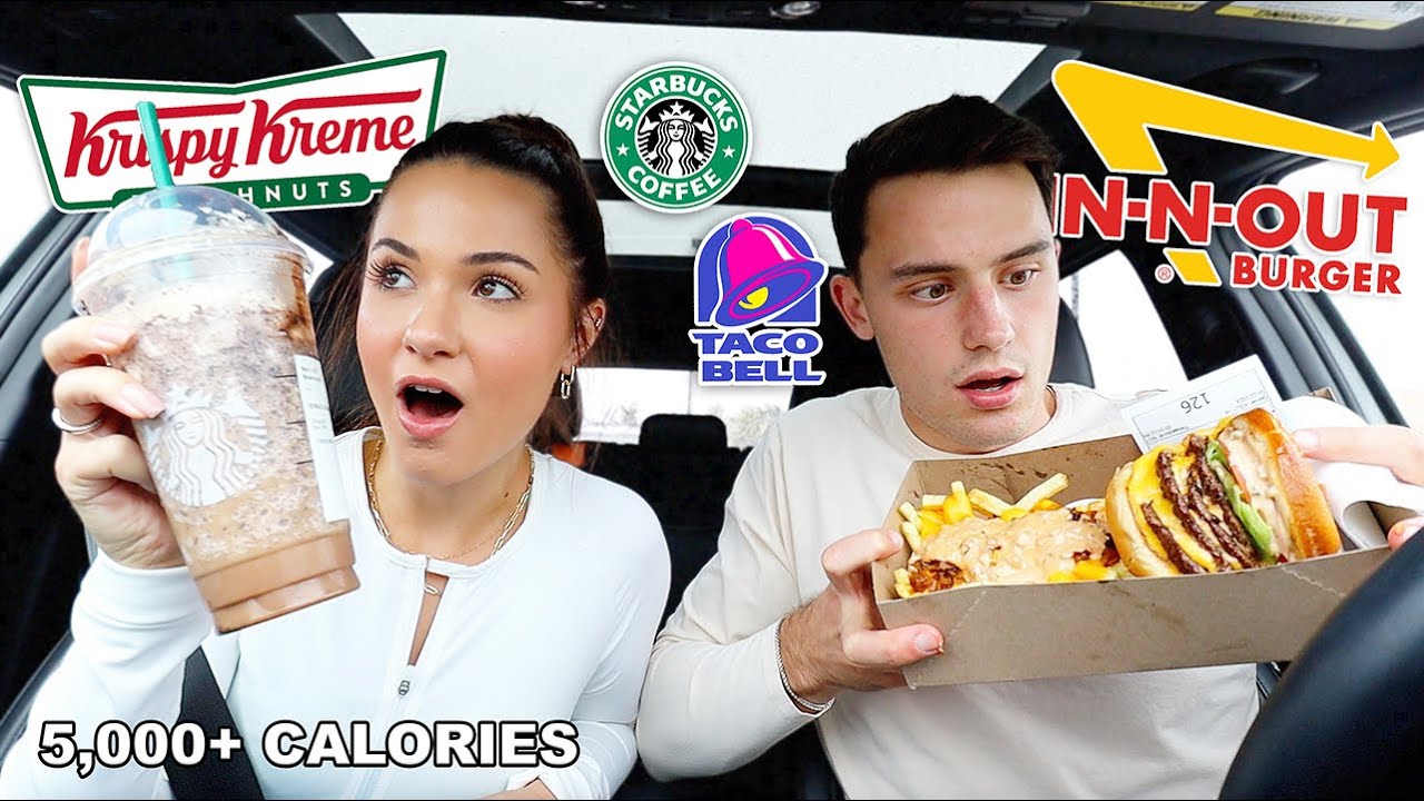 Eating The HIGHEST CALORIE Items From Fast Food Restaurants!! - YouTube