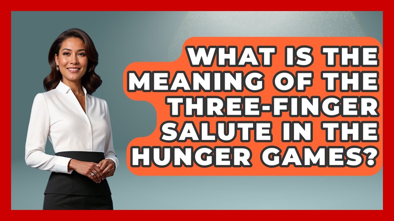 What Is The Meaning Of The Three-finger Salute In The Hunger Games? - Literary Icons - YouTube