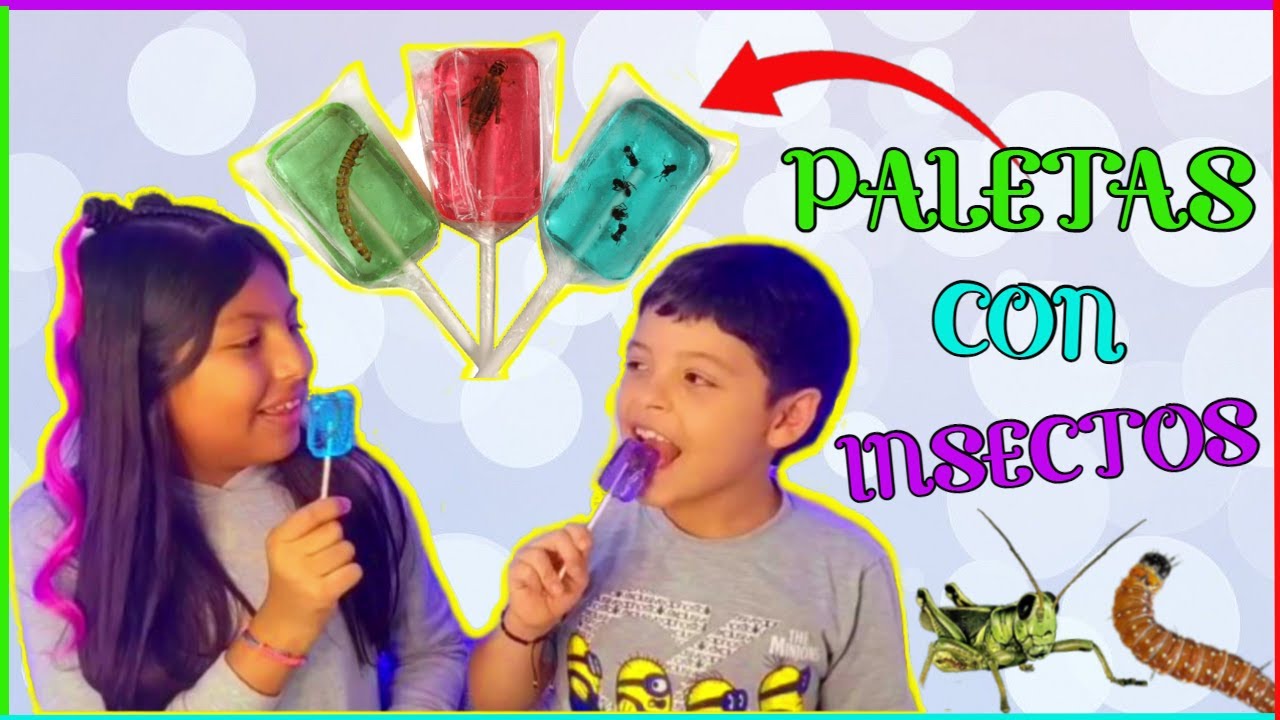 PROBANDO PALETAS CON INSECTOS / Emily Kids Princess - YouTube