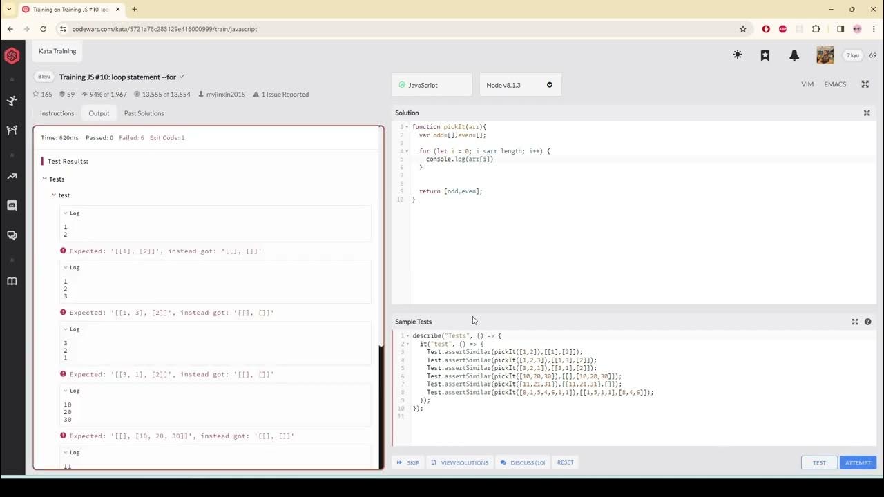 Codewars | Kata Training | Training JS #10: loop statement --for - YouTube