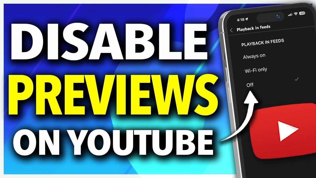 How To Turn Off Autoplay Preview In Feed on YouTube App - YouTube