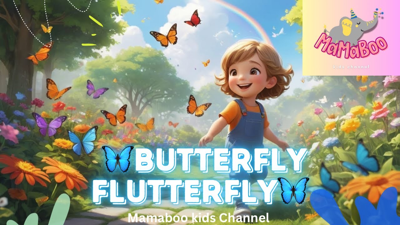 Butterfly Flutterfly | kids songs | baby song | learning | Nursery rhymes | Animation | kids ...