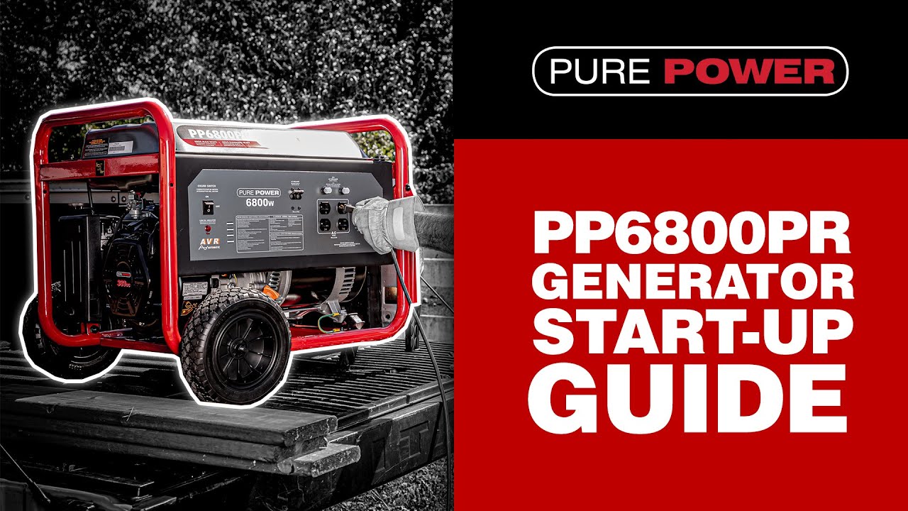 Pure Power PP6800PR Generator Start-Up Guide - YouTube
