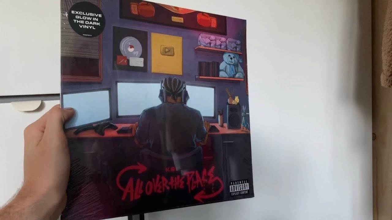 KSI All Over The Place Album Exclusive Glow In The Dark Vinyl UNBOXING ...