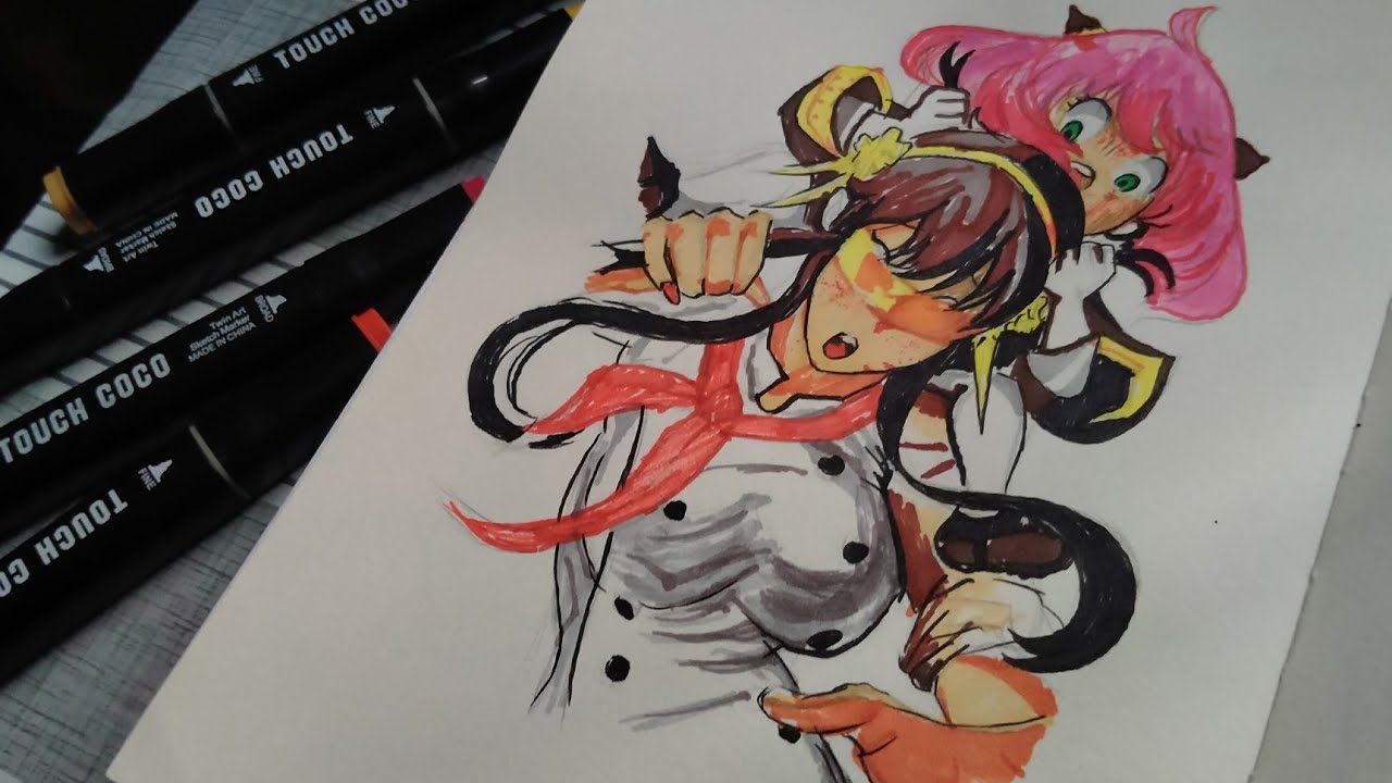 How To Draw Spy x family character Any and Ivy Olsen I use alcohol ...