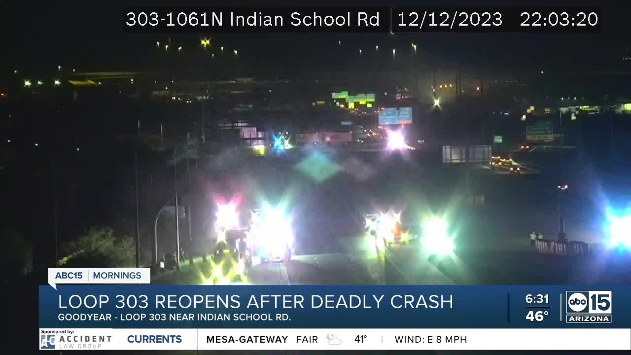 One killed in crash along Loop 303 near Indian School Road - YouTube