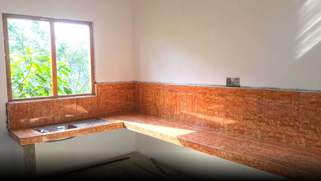 How To Install Tiles On To A Kitchen Countertops - YouTube
