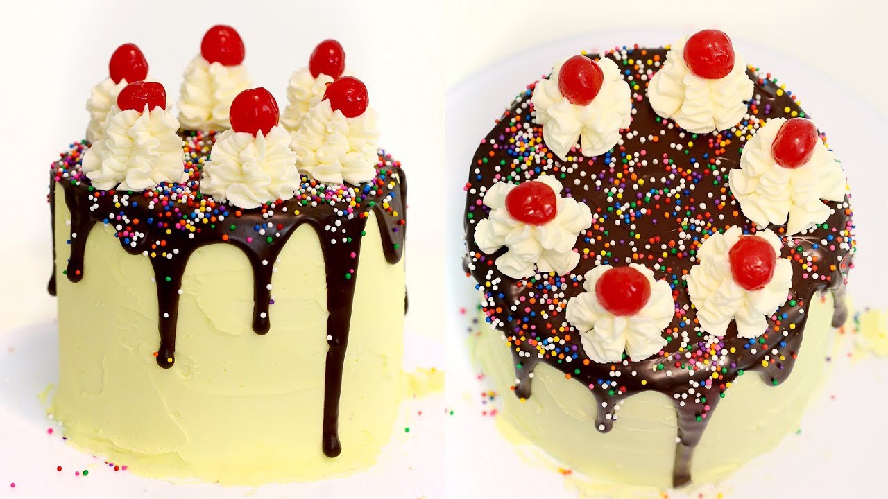 Banana Split Birthday Cake Recipe | DIY Banana Split Drip Cake Recipe ...