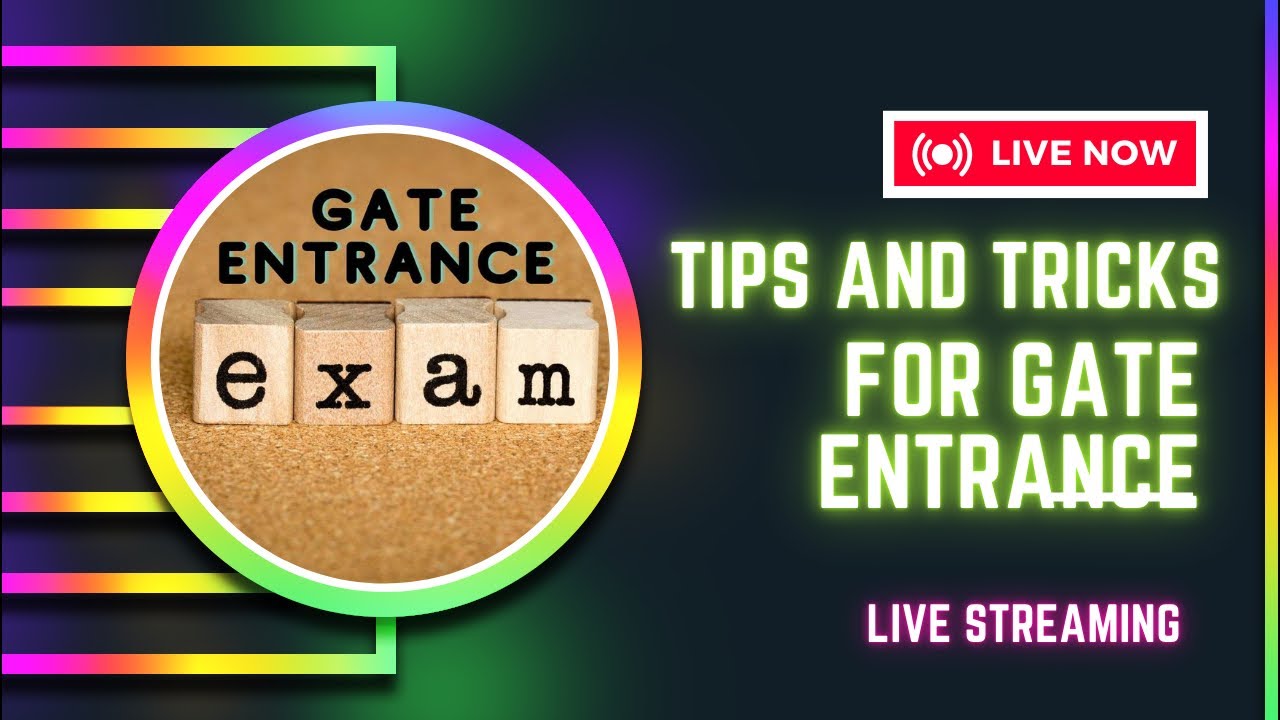 Tips and Tricks for GATE entrance exam and chit chat live session - YouTube