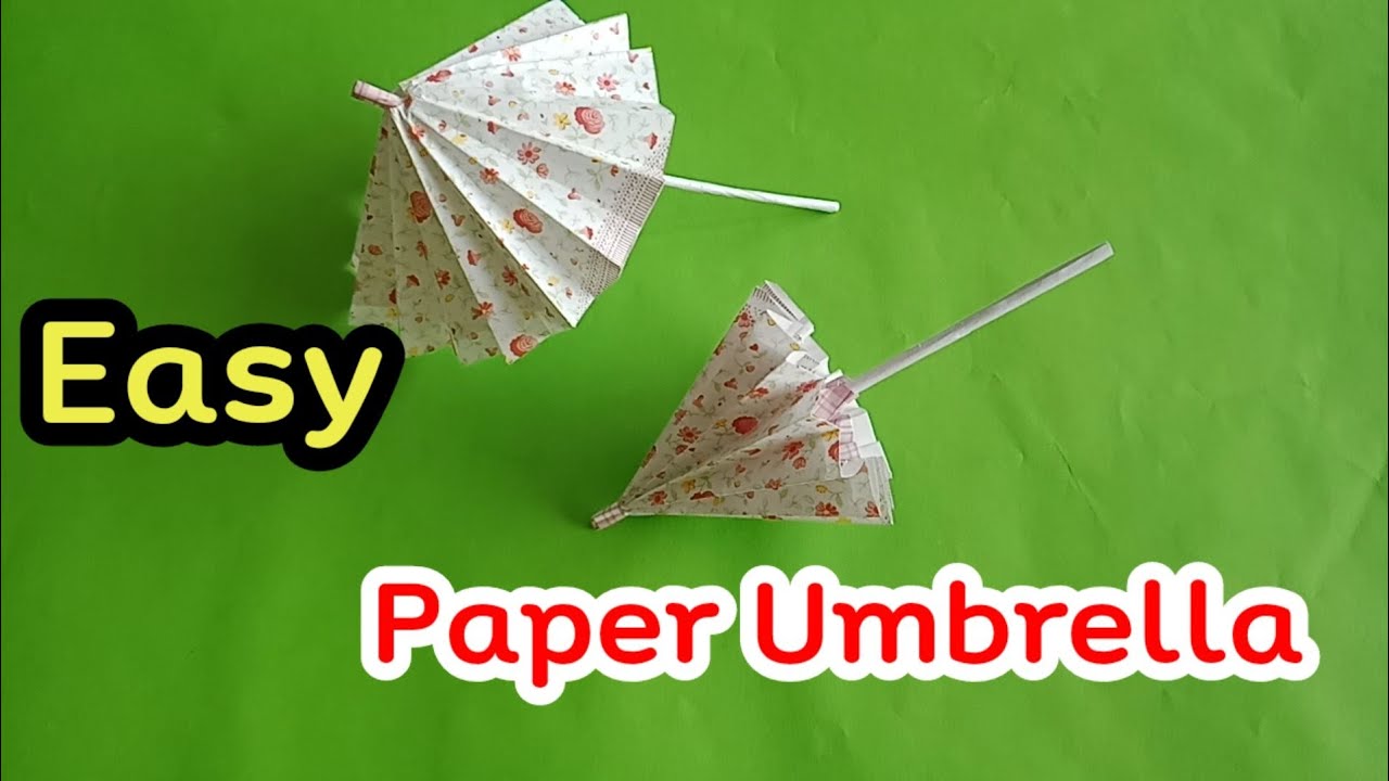 How to make paper umbrella that open and close ☔ DIY origami umbrella ...