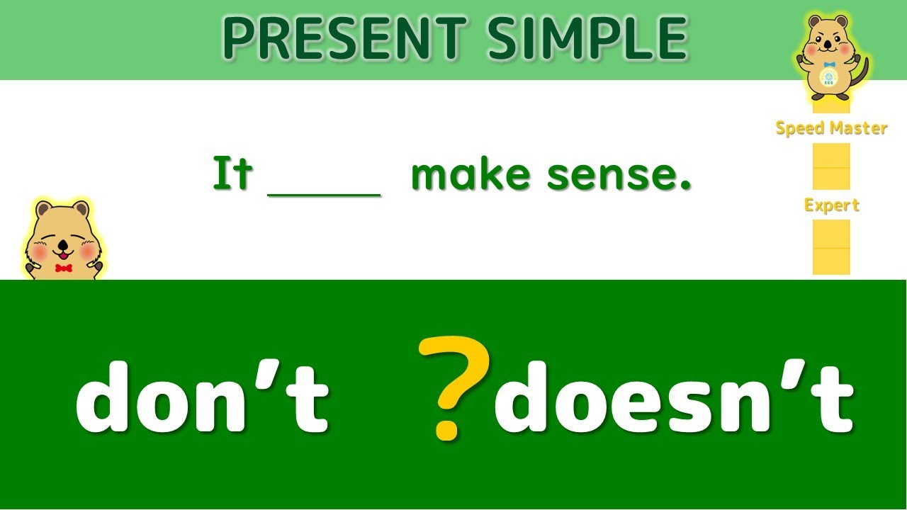 【DON'T or DOESN'T TEST】 Present Simple | English Grammar Quiz | J1 ...