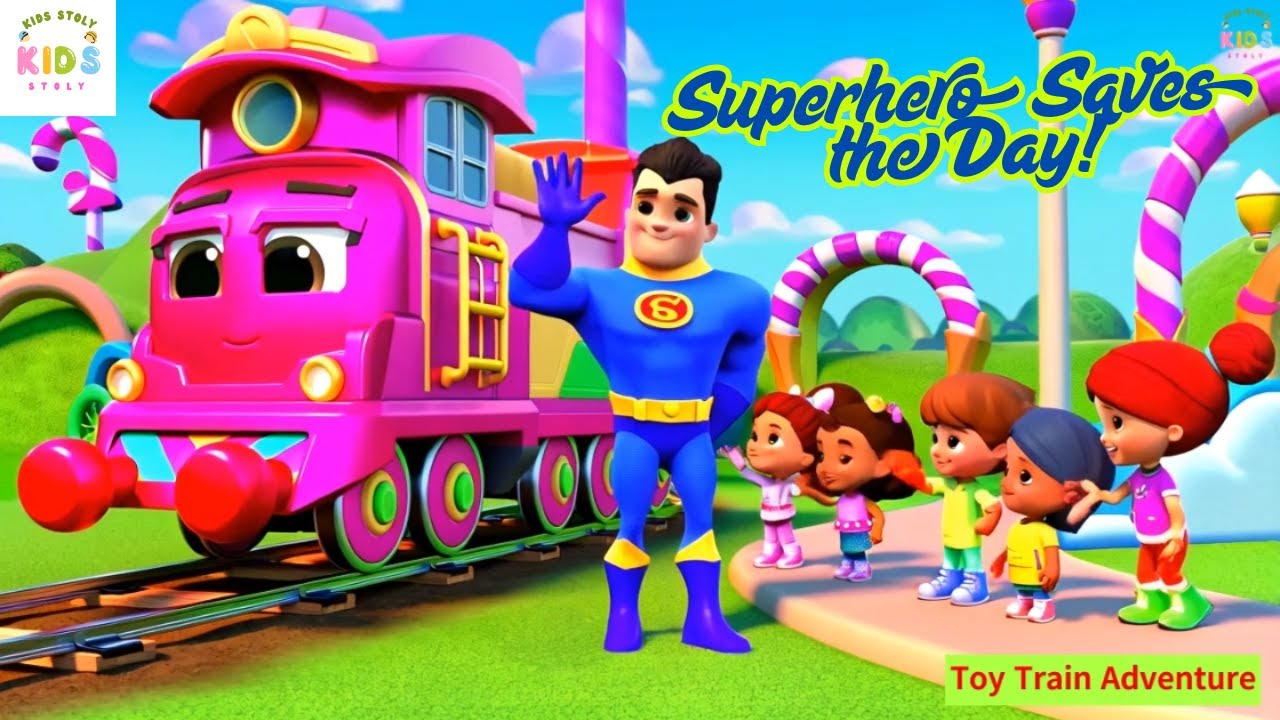 Toy Train Adventure and The Superhero Rescue | Fun Cartoon for Kids ...