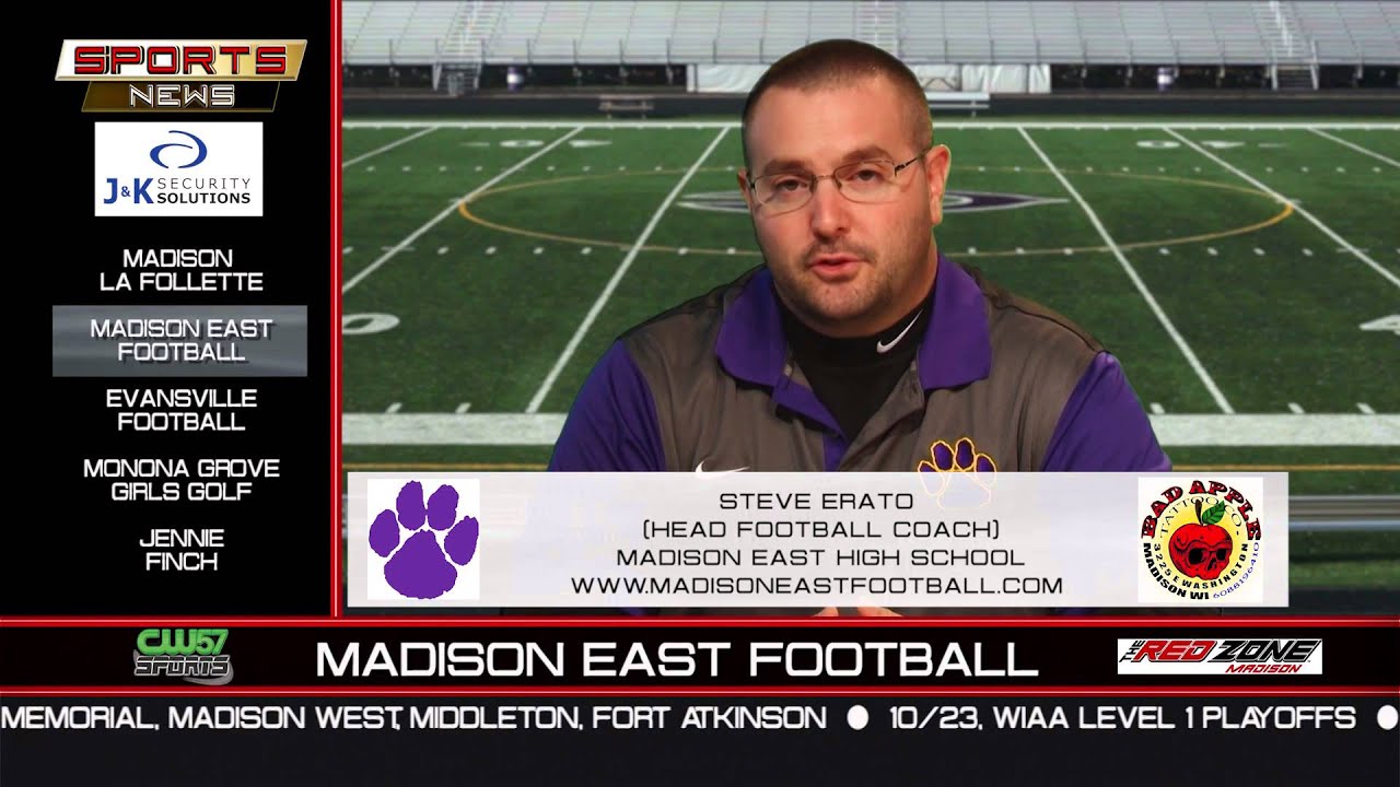 THE SPORTS NEWS | Steve Erato | Madison East Football | 10/19/15 - YouTube