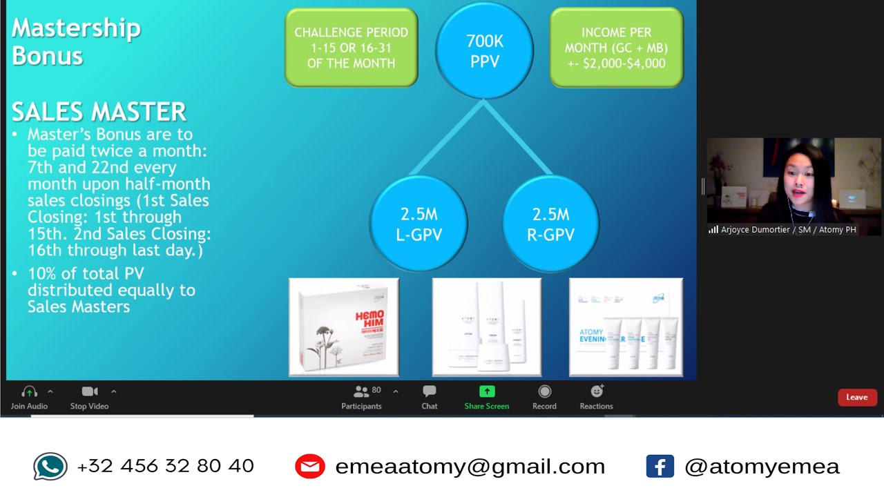 ATOMY COMPENSATION PLAN | TORONTO SUCCESS CENTER MARCH 09, 2021 ...