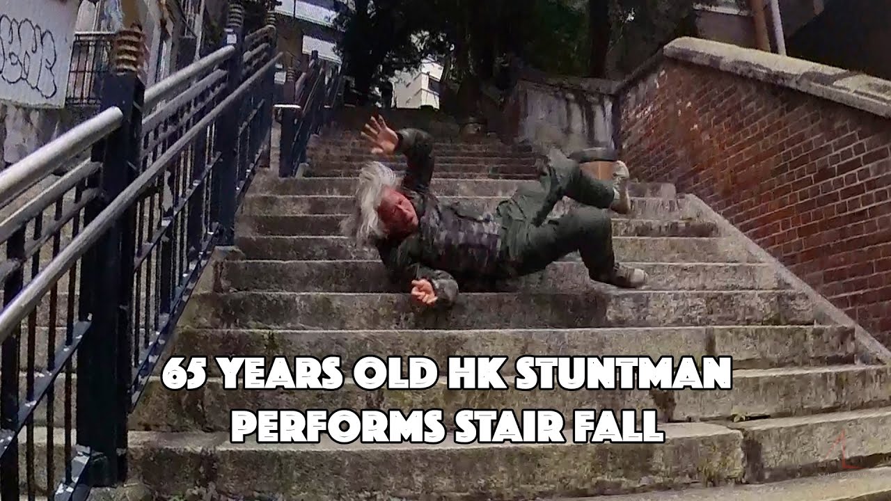 65 YEARS OLD HONG KONG STUNTMAN PERFORMS STAIR FALL I 易天雄 Paco Yick I ...