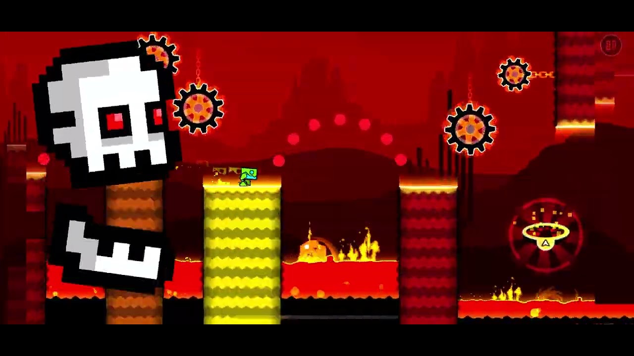 Beating the the first level in sub zero geometry dash - YouTube