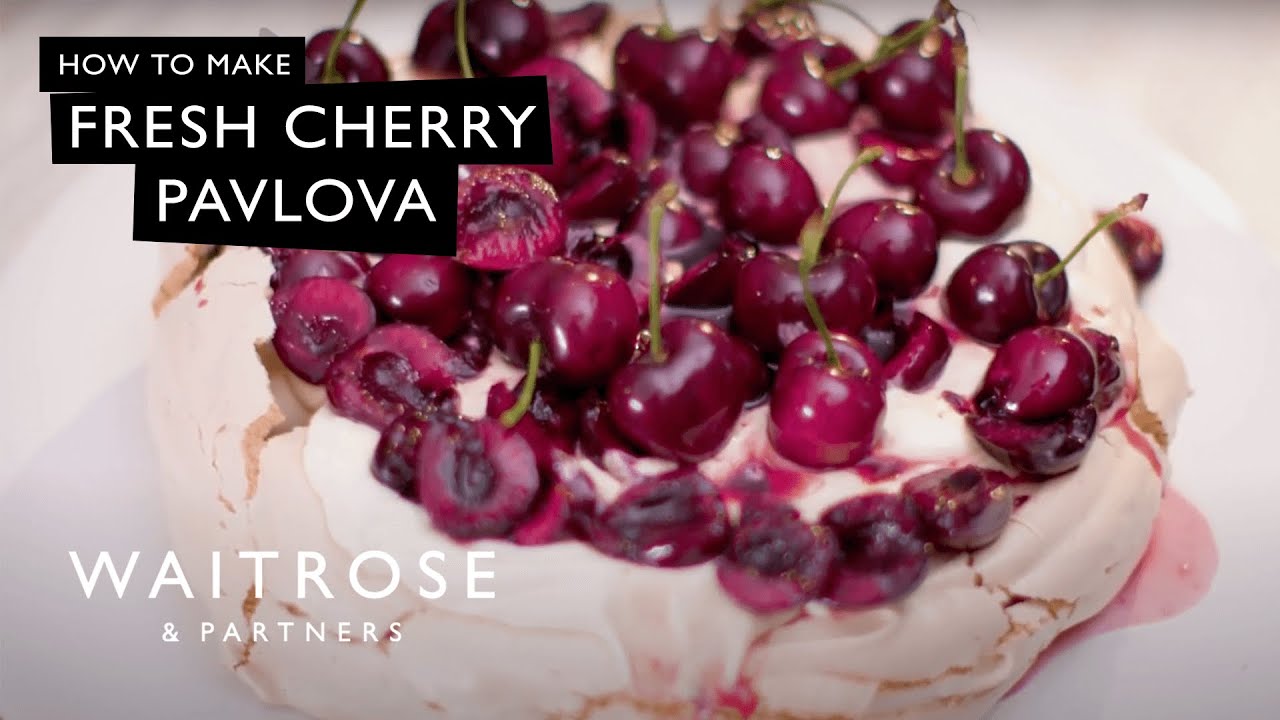 How To Make Fresh Cherry Pavlova | Waitrose - YouTube