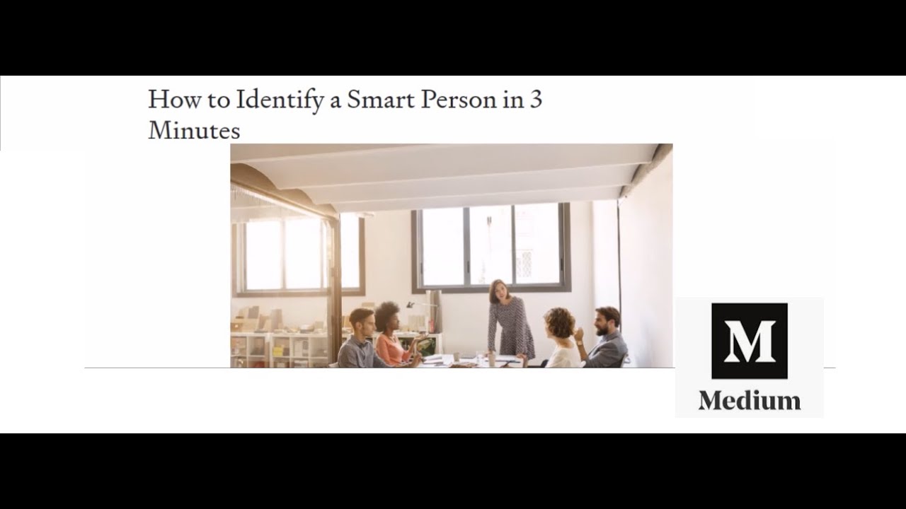 How to identify a smart person in 3 minutes? - YouTube