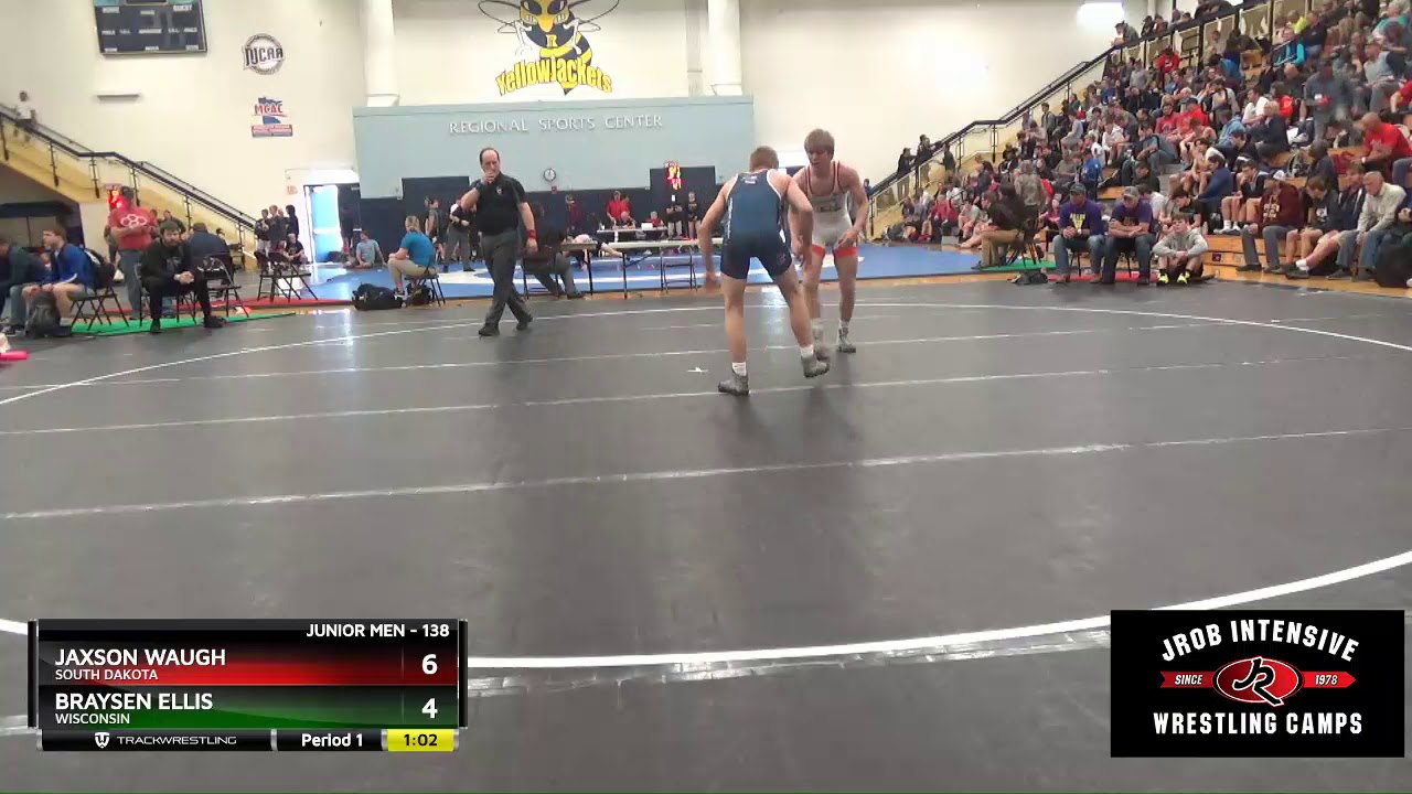 Junior Men 138 Jaxson Waugh South Dakota Vs Braysen Ellis Wisconsin ...