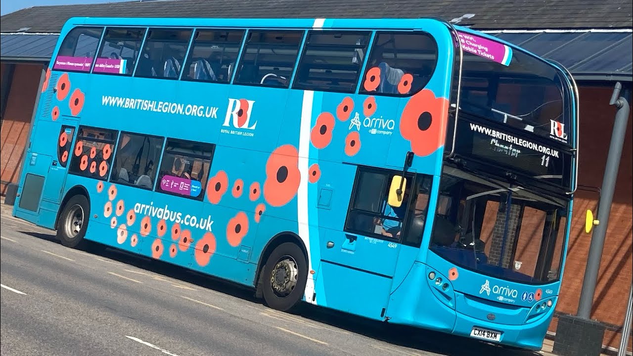 Crawling! Arriva Wales (Rhyl) - 4549 CX14 BXM - Route 11 - YouTube