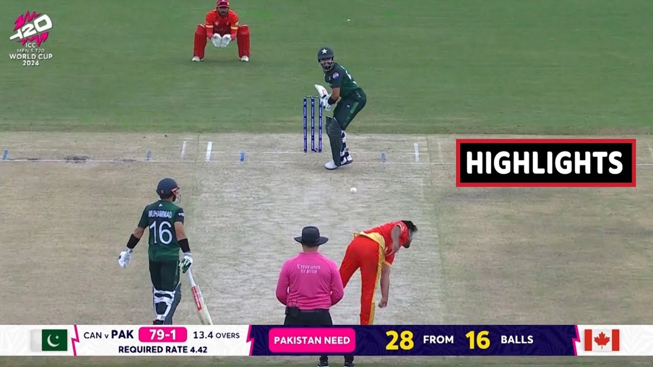 Pakistan vs Canada T20 World Cup 2024 Highlights | Full Match ...