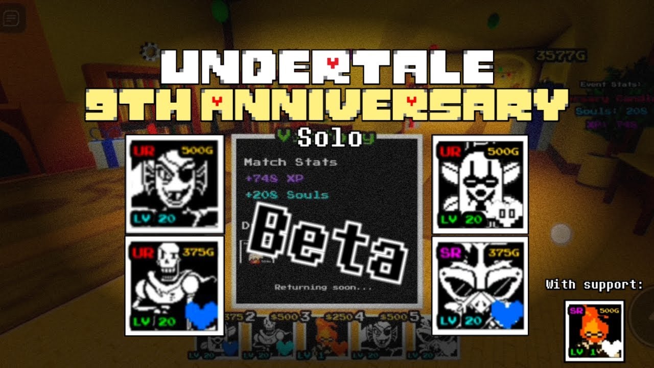 Solo Beta 9th Anniversary Event [All Waves] | Roblox Undertale ...