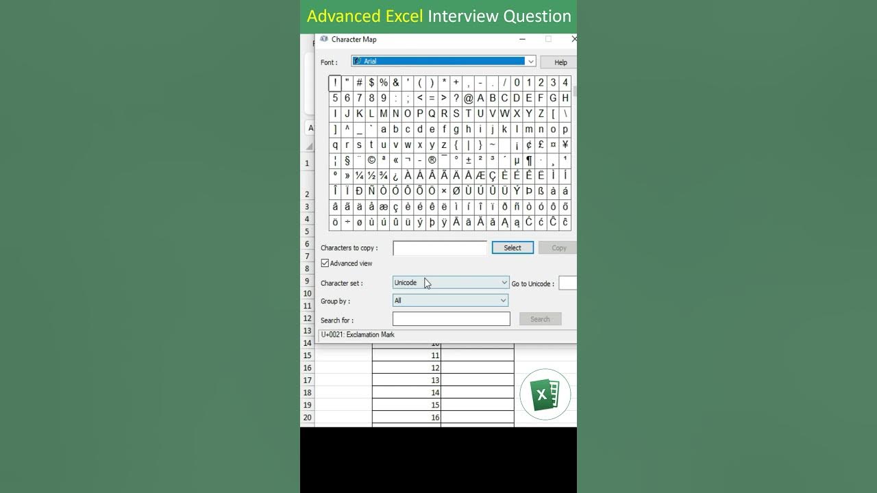 CHAR function in excel | CHAR formula in excel | excel interview questions tips tricks - YouTube