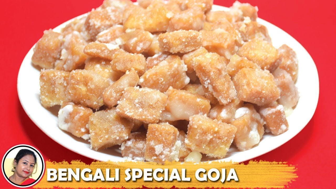 বাড়িতেই সহজে তৈরী ছোট ছোট গজা - Bengali Goja Recipe - Bengali Sweet ...