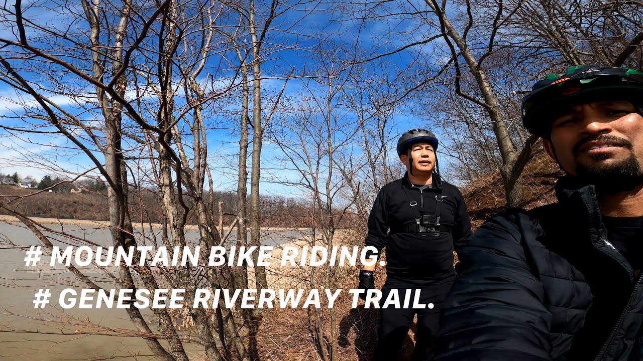 MOUNTAIN BIKE RIDING AT GENESEE RIVER TRAIL - YouTube