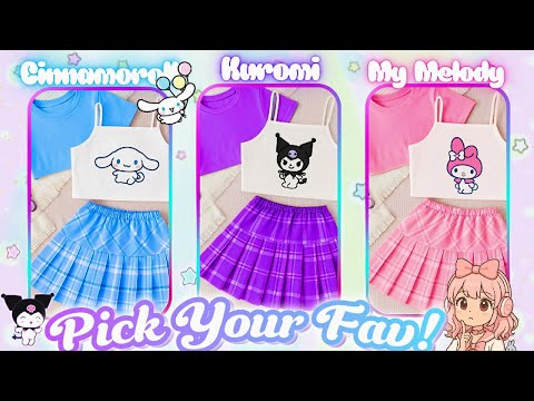 💜 Kuromi vs💙 Cinnamoroll vs💗 My Melody | Sanrio Kawaii Challenge #lisaorlena #fypシ゚viral #sanrio