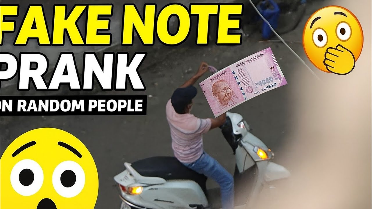 Prank on random people of fake Note - YouTube