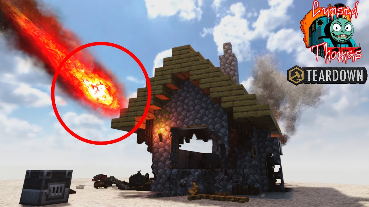 Minecraft House vs METEOR STRIKE | Teardown - YouTube