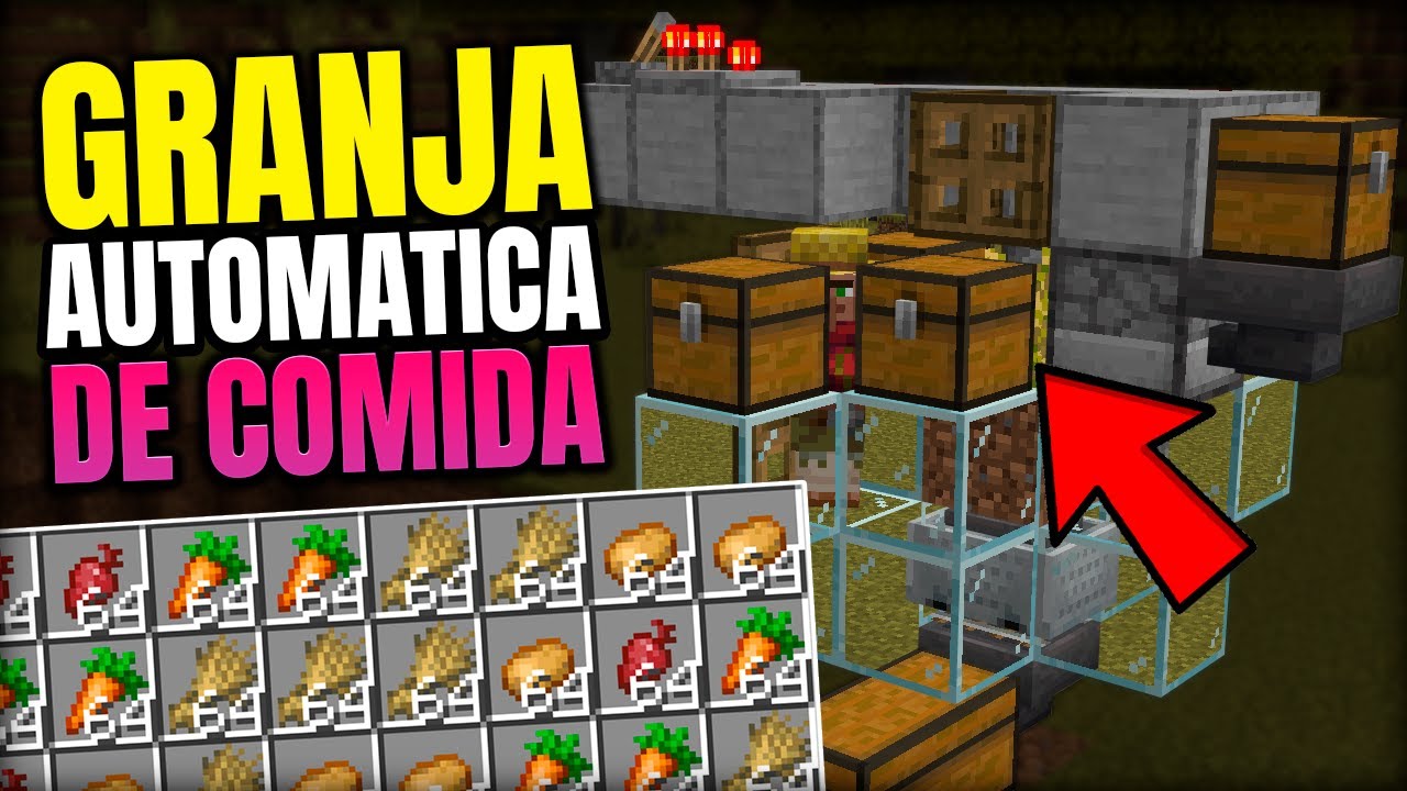 🥕 NUEVA Granja de Comida 100% AUTOMÁTICA y FÁCIL - Minecraft BEDROCK 1. ...