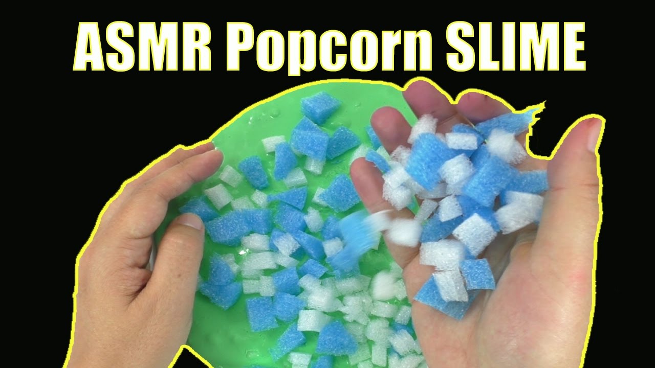 ASMR Slime | Popcorn Crunchy Slime Preparation | ASMR Crunchy Crackling ...