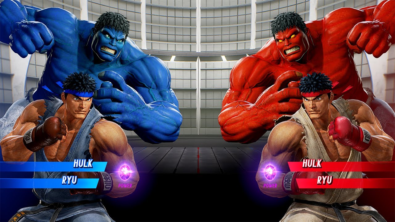 Blue Hulk & Ryu vs Red Hulk & Ryu (Very Hard) - Marvel vs Capcom | 4K ...