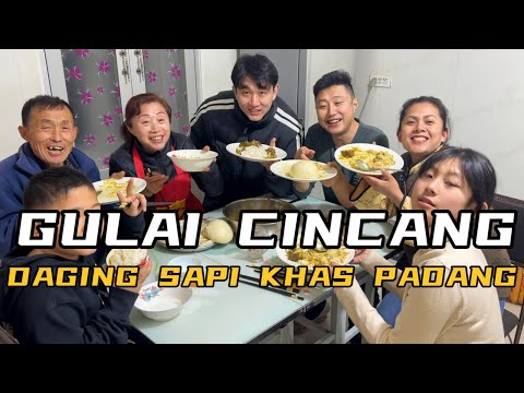 MASAK GULAI CINCANG PADANG,MAMA PAPA MERTUA CHINA KU SANGAT SUKA,PENGEN ICIP SEMUA MASAKAN INDONESIA