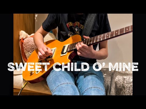 12yo plays Sweet Child O’ Mine on guitar #guitar #guitarsolo #gunsnroses 