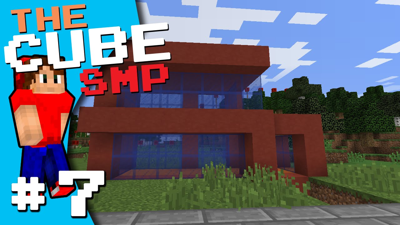 The Cube SMP - Episode 7: My First Building at Spawn! - YouTube