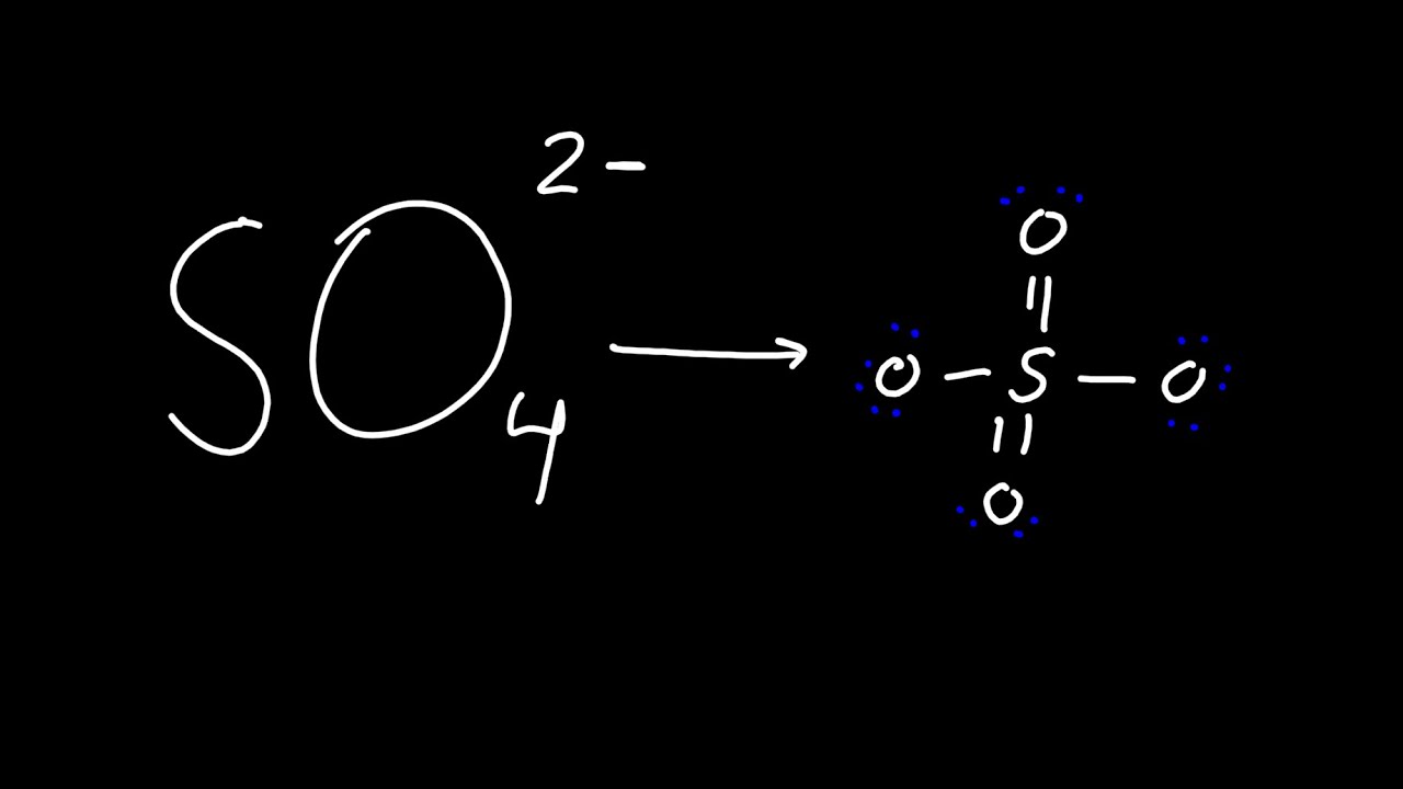 How to Draw the Lewis Structure of Sulfate - YouTube