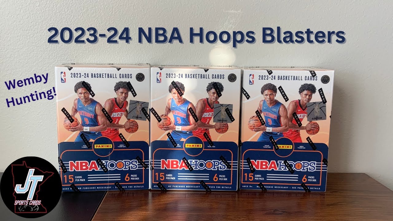We Found Wemby! 2023-24 NBA Hoops Blaster Box - 3x Blaster Box Review ...
