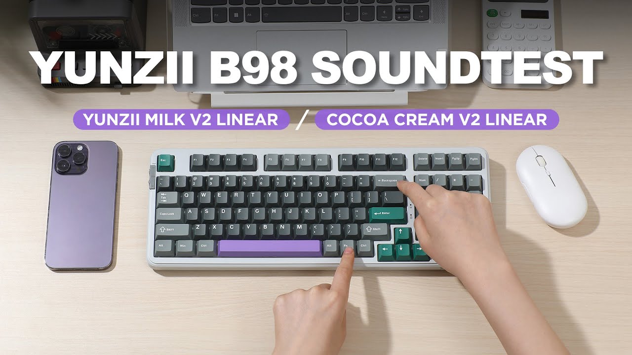 SOUNDTEST YUNZII B98 Keyboard - YouTube